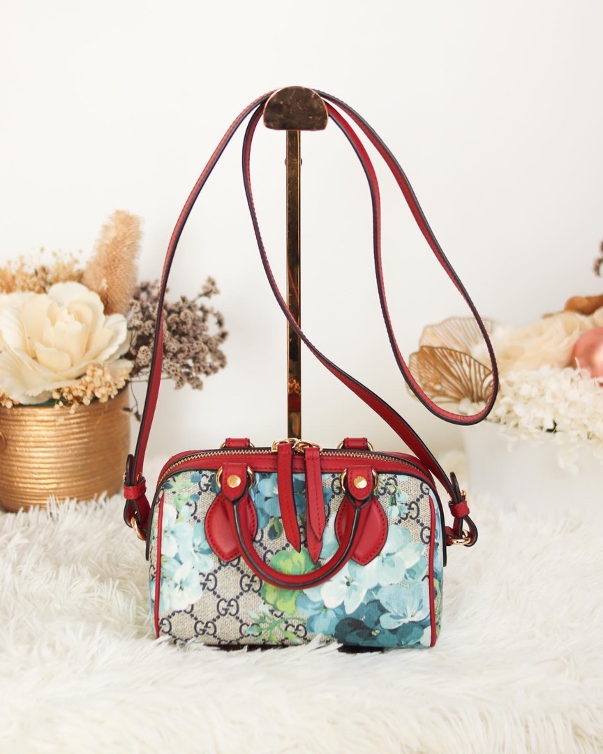 Gucci Blooms Mini Boston, Luxury, Bags & Wallets on Carousell