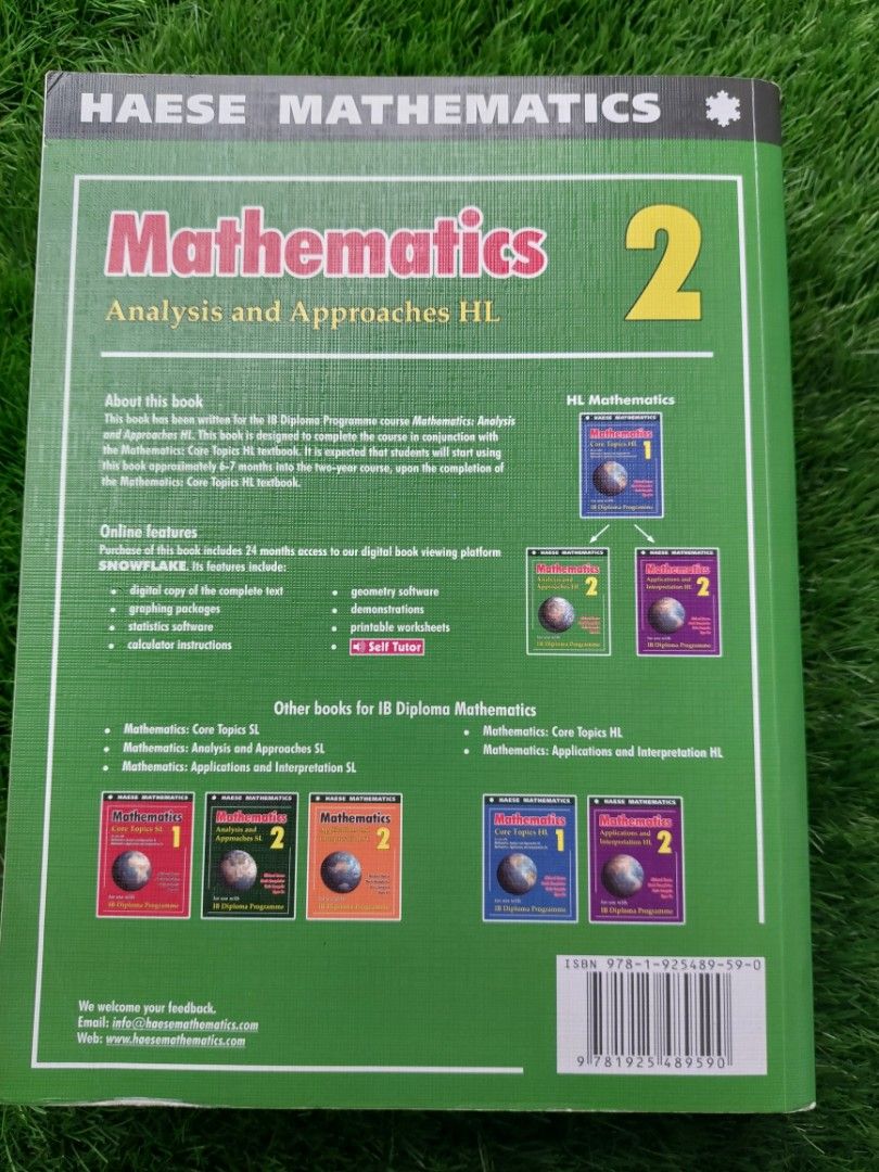 Haese Mathematics Analysis and Approaches HL for IB Diploma 2, Hobbies ...