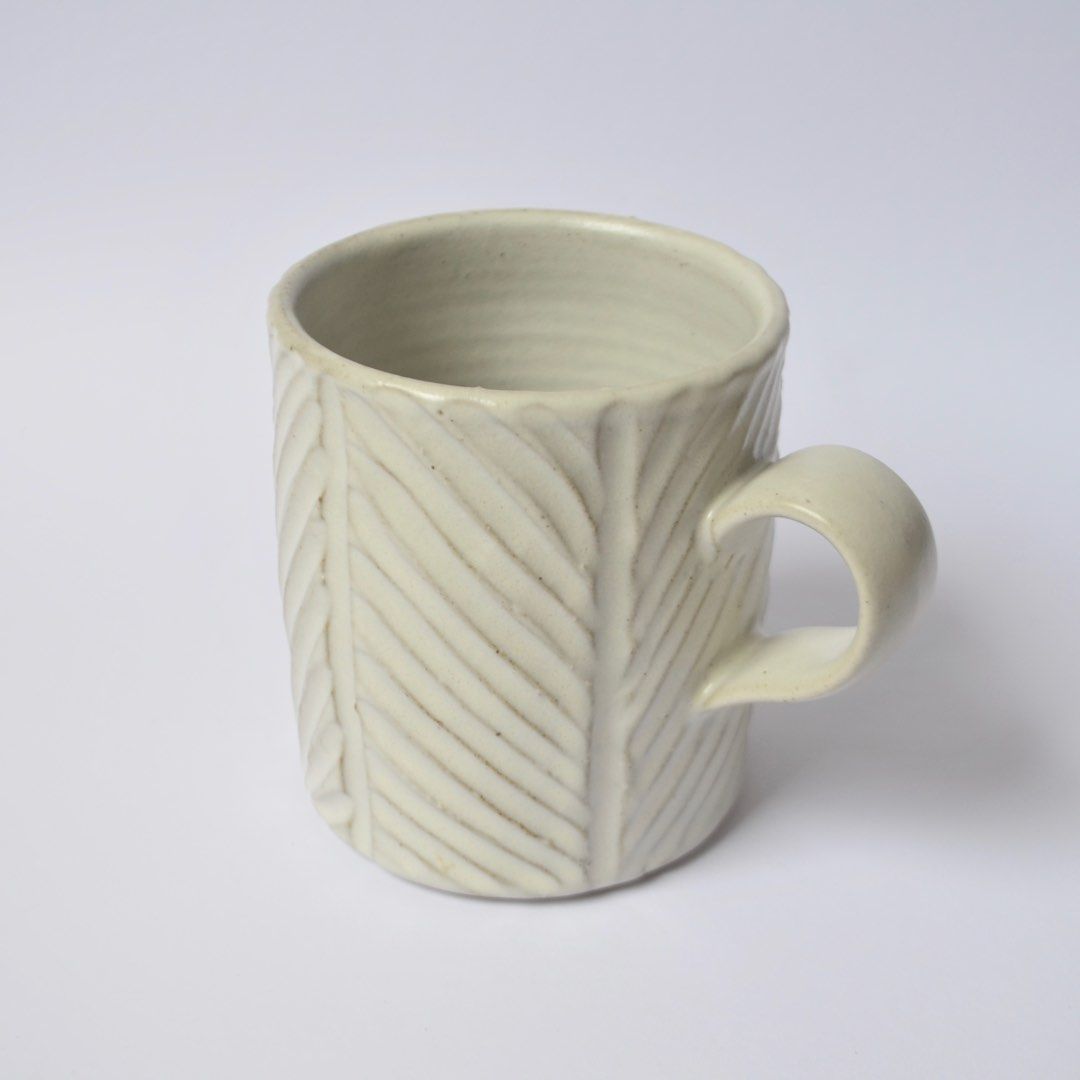Handmade ceramic chiseled mug, Furniture & Home Living, Kitchenware ...