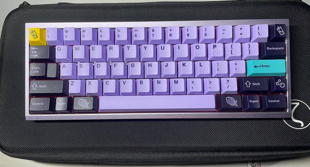 Hera R2 Lilac 60% O-ring Custom Mechanical Keyboard, Computers & Tech ...