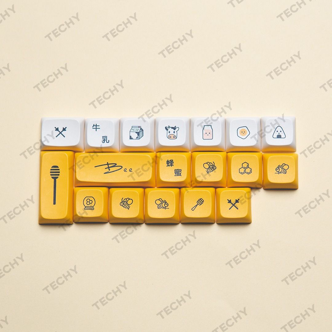 Honey Milk Keycaps XDA Profile PBT Keycap for Mechanical Keyboard Techy ...