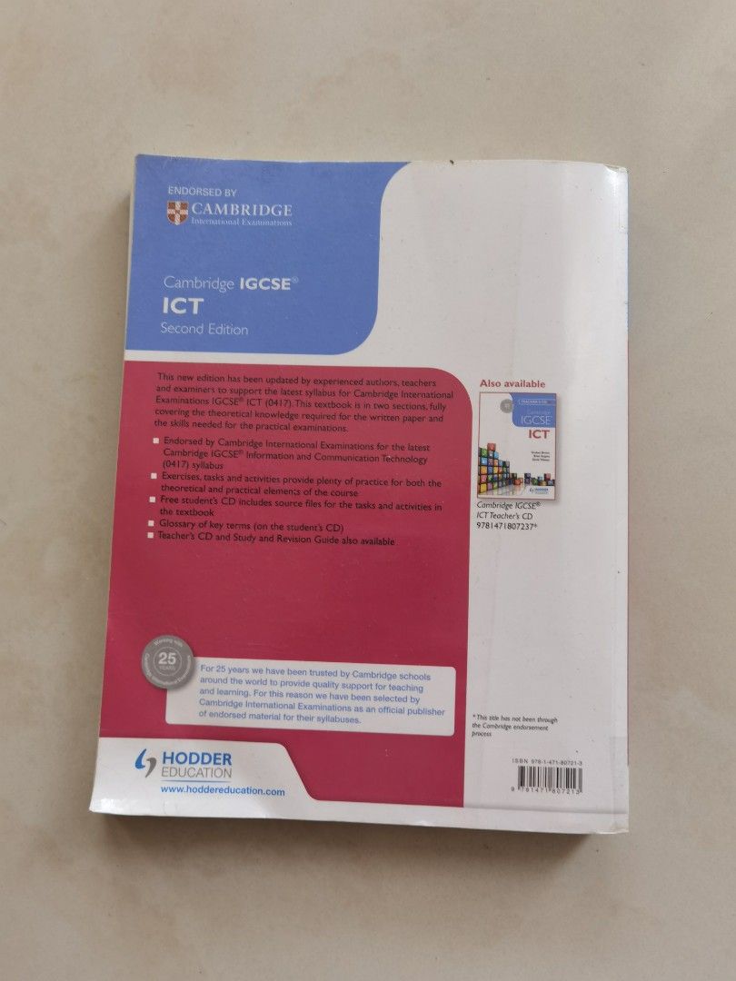 Cambridge Igcse Ict Hodder Education Hobbies And Toys Books And Magazines Textbooks On Carousell 