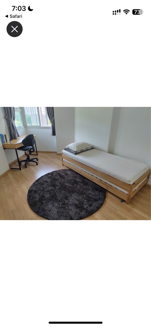 IKEA Utaker Bed frame and Mattress, Furniture & Home Living, Furniture ...