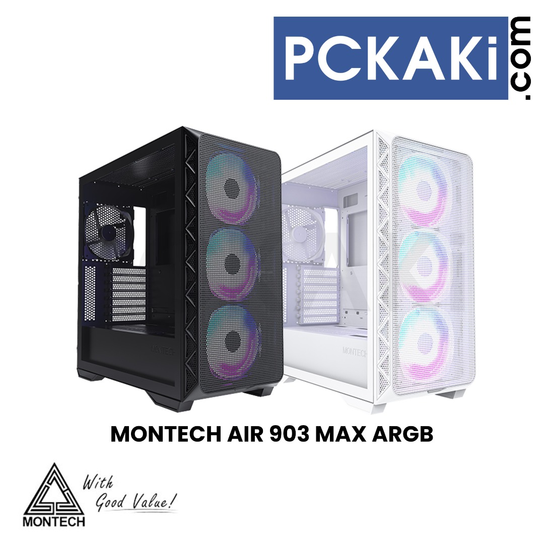 [IN STOCK] MONTECH AIR 903 MAX ARGB BLACK / WHITE ATX / E-ATX CASE | 1x ...