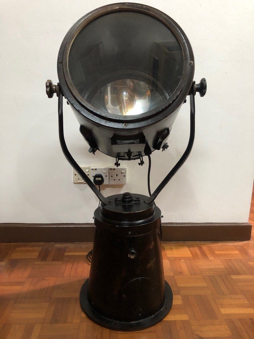 Industrial Converted Brass SEARCHLIGHT from decommissioned sea vessels ...