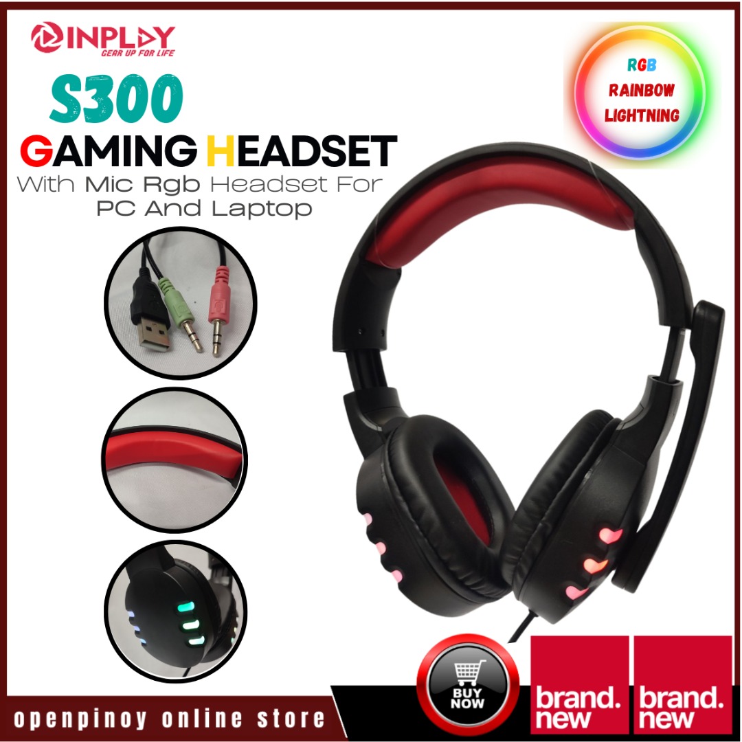 InPlay S300 RGB Gaming Headset, Audio, Headphones & Headsets on Carousell