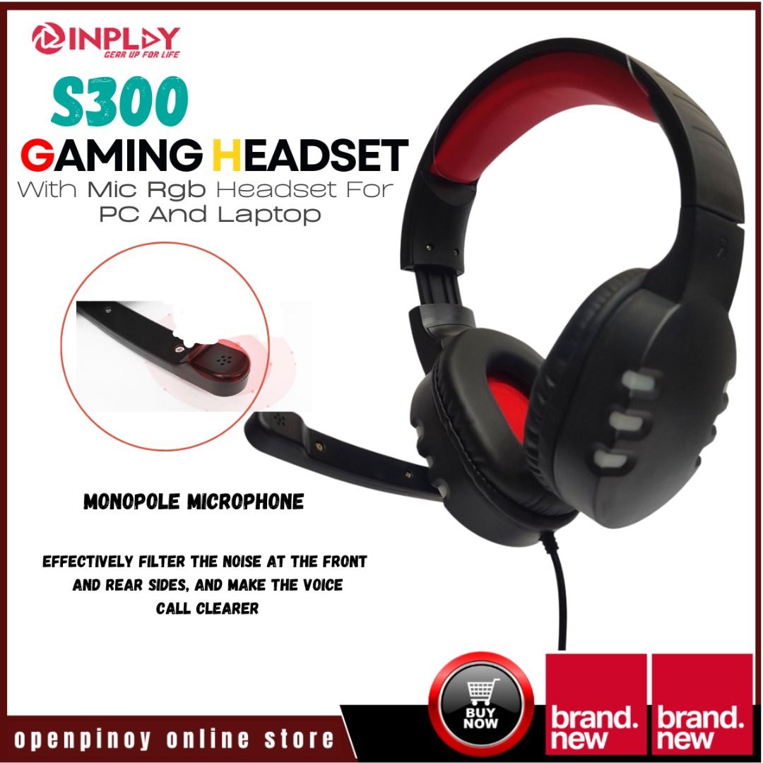 InPlay S300 RGB Gaming Headset, Audio, Headphones & Headsets on Carousell