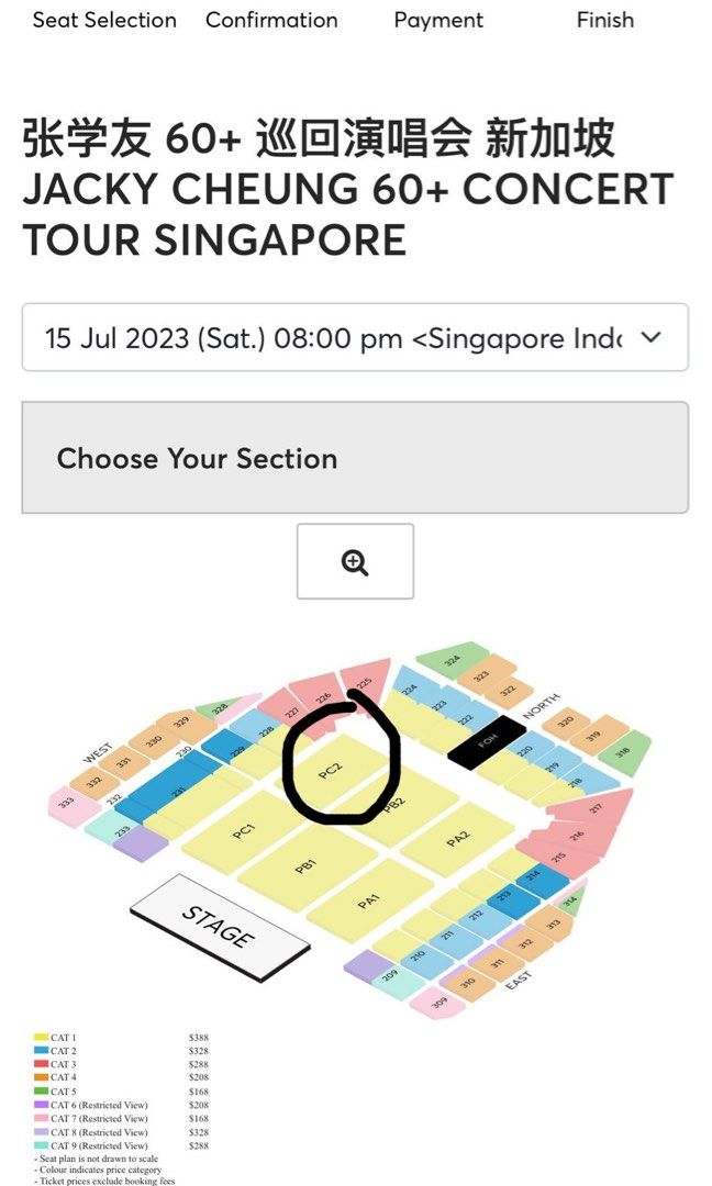 Jacky cheung CAT 1 ticket, Tickets & Vouchers, Event Tickets on Carousell