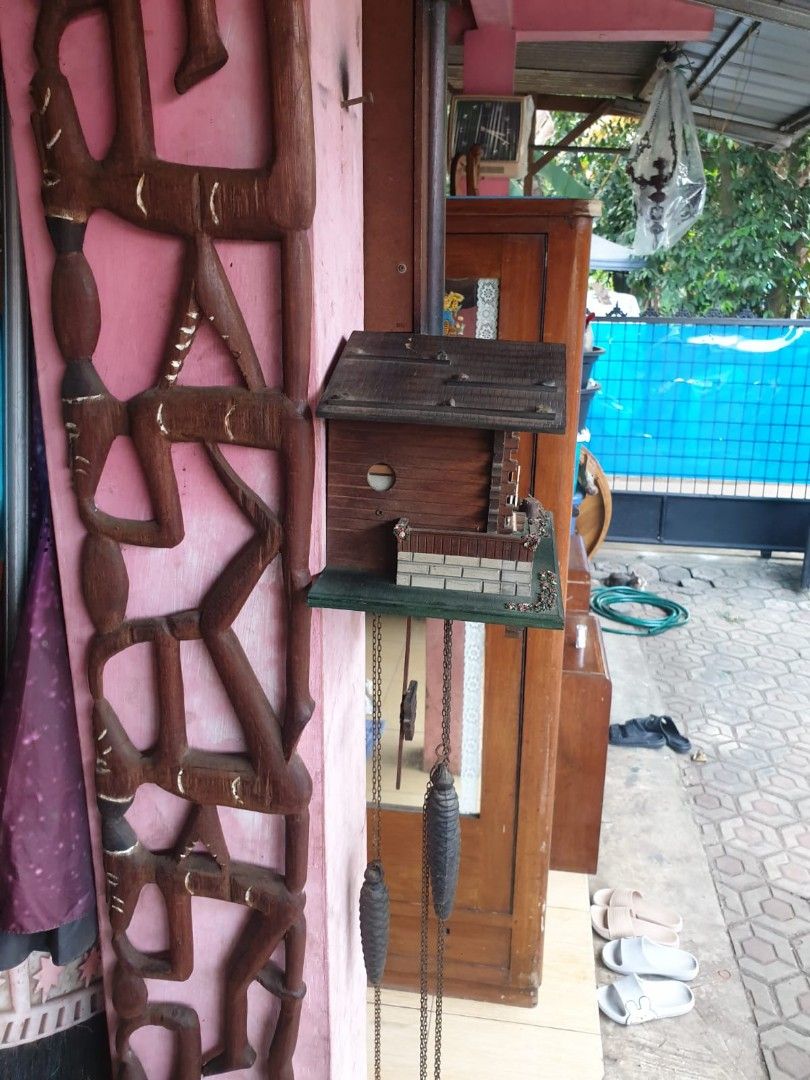 jam kikuk cuckoo clock melody 3 bandul manual masih berfungsi normal ...