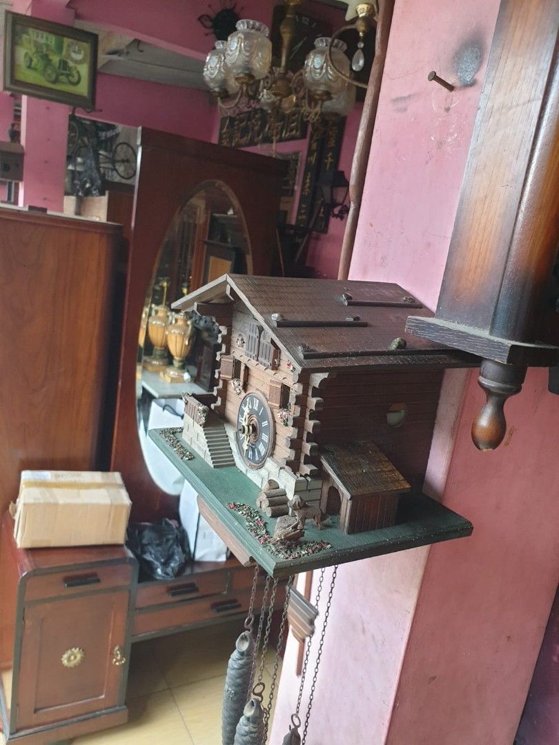 jam kikuk cuckoo clock melody 3 bandul manual masih berfungsi normal ...