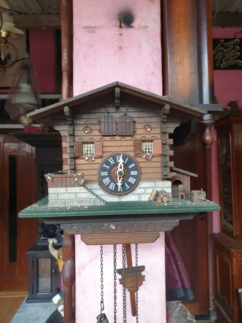 jam kikuk cuckoo clock melody 3 bandul manual masih berfungsi normal ...