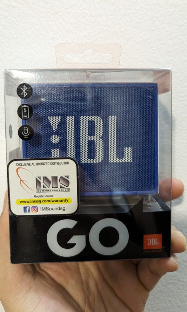 JBL GO (Blue) Bluetooth Speaker, Audio, Portable Music Players on Carousell