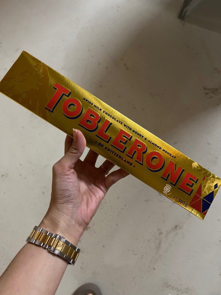 Large Toblerone 360g Swiss Milk chocolate with honey almond nougat ...