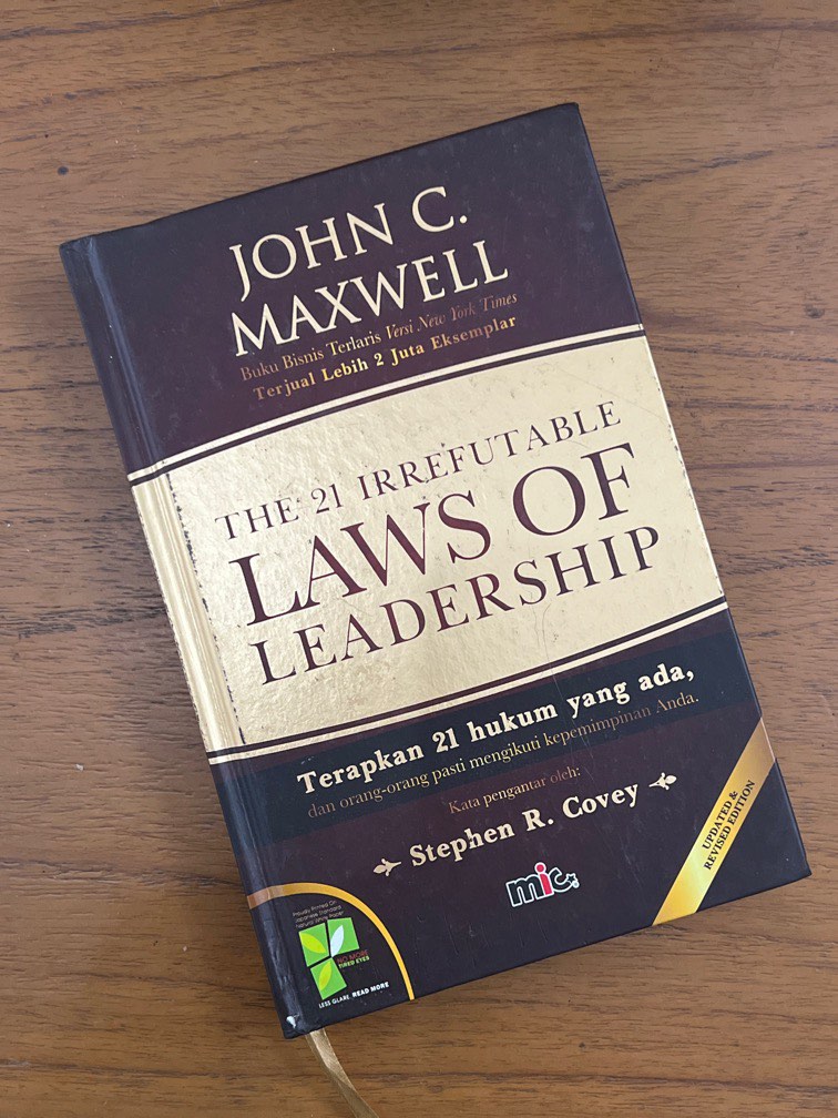 Laws of Leadership The 21 Irrefutable by John C Maxwell, Buku & Alat ...