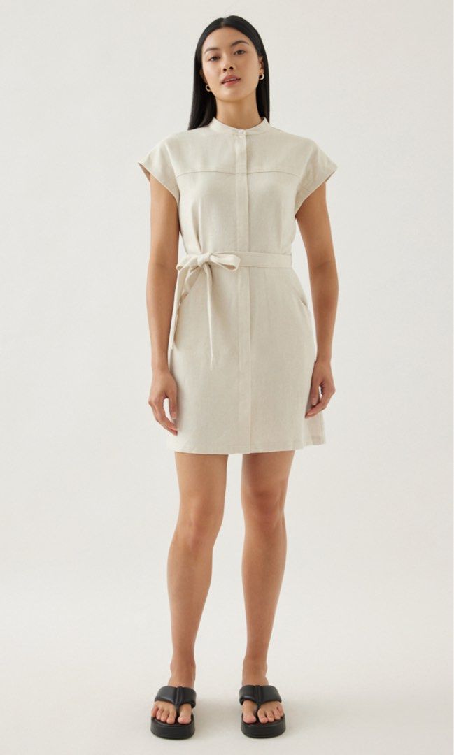 Lb lovebonito love bonito Julianna Linen Shirt Dress, Women's Fashion ...