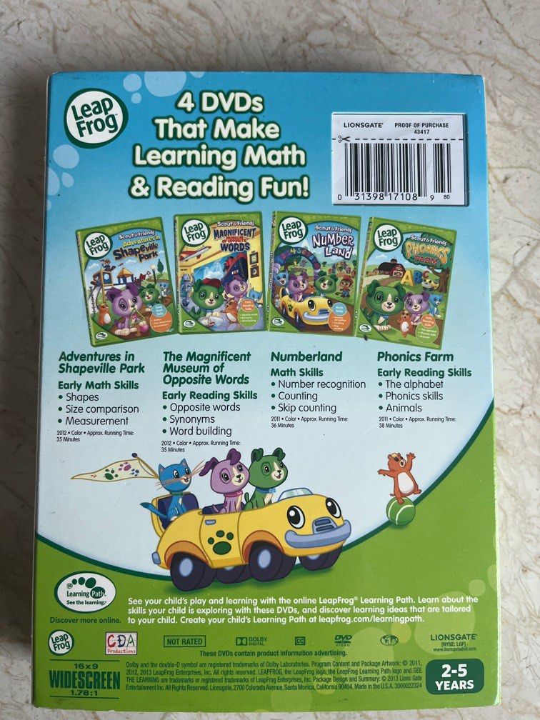 Leapfrog DVD Learning Set, Hobbies & Toys, Music & Media, CDs & DVDs on Carousell