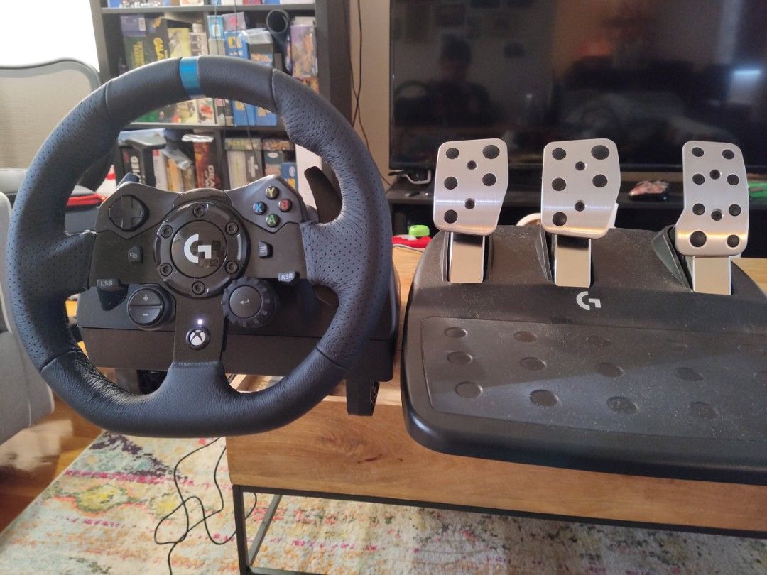 Logitech G923 Gaming Wheel PC + Logitech Manual Shifter, 電子遊戲, 遊戲機配件, 手 ...
