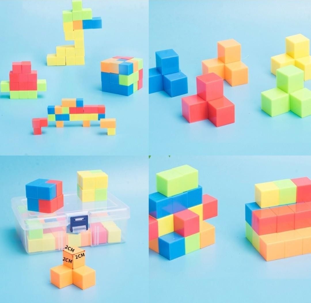 Magnetic cubes, 60 cubes per box, Math manipulatives, Hobbies & Toys ...