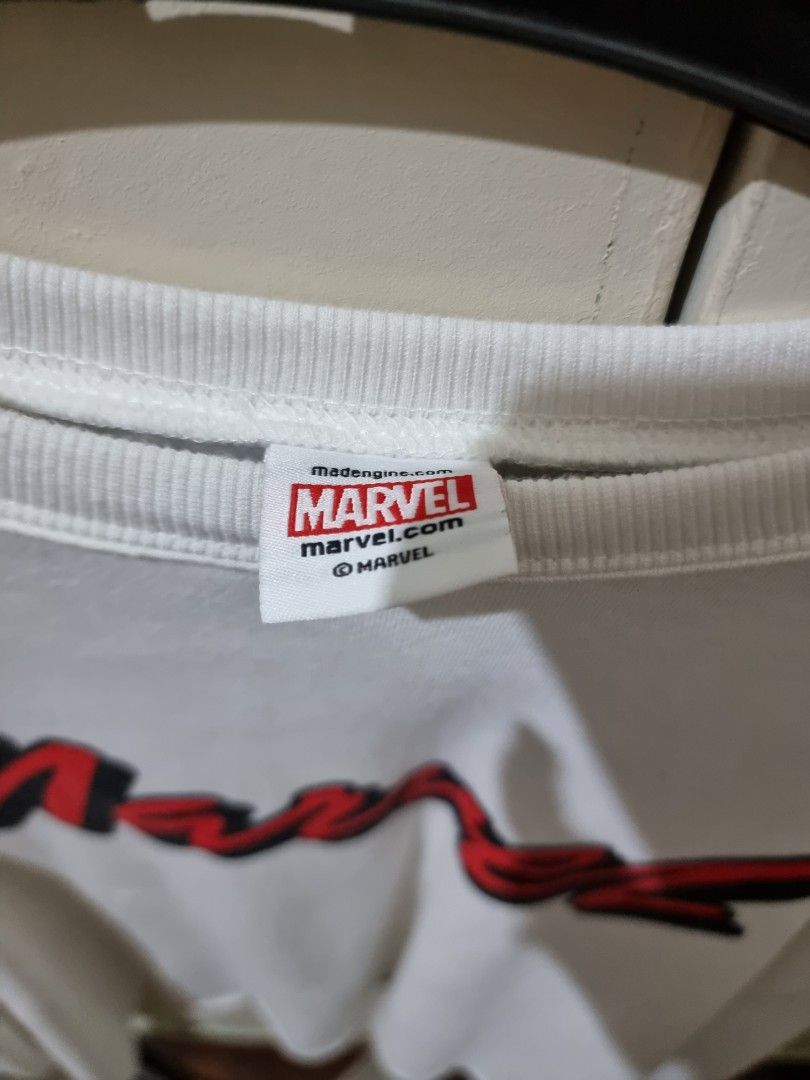 Marvel White Cropped Hanging Top, Women's Fashion, Tops, Longsleeves on ...