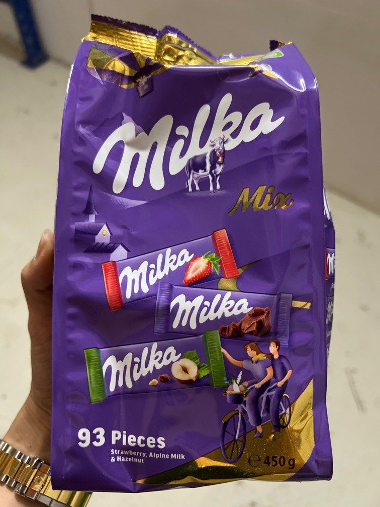 Milka Mix Hazelnut, Strawberry, Alpine Milk, Food & Drinks, Other Food ...