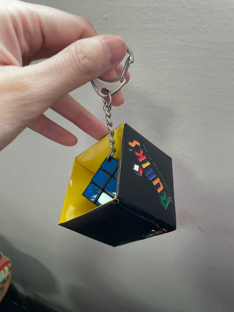 Mini Rubik’s Cube with Key Hook, Hobbies & Toys, Toys & Games on Carousell
