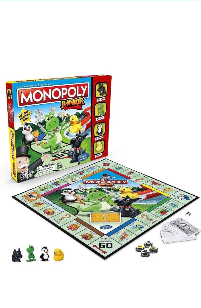 Monopoly Junior Game, Monopoly Board Game For Kids, Hobbies & Toys ...