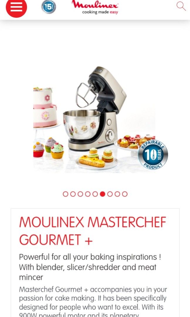 Moulinex Masterchef Gourmet Plus multi purpose for baking with blender ...