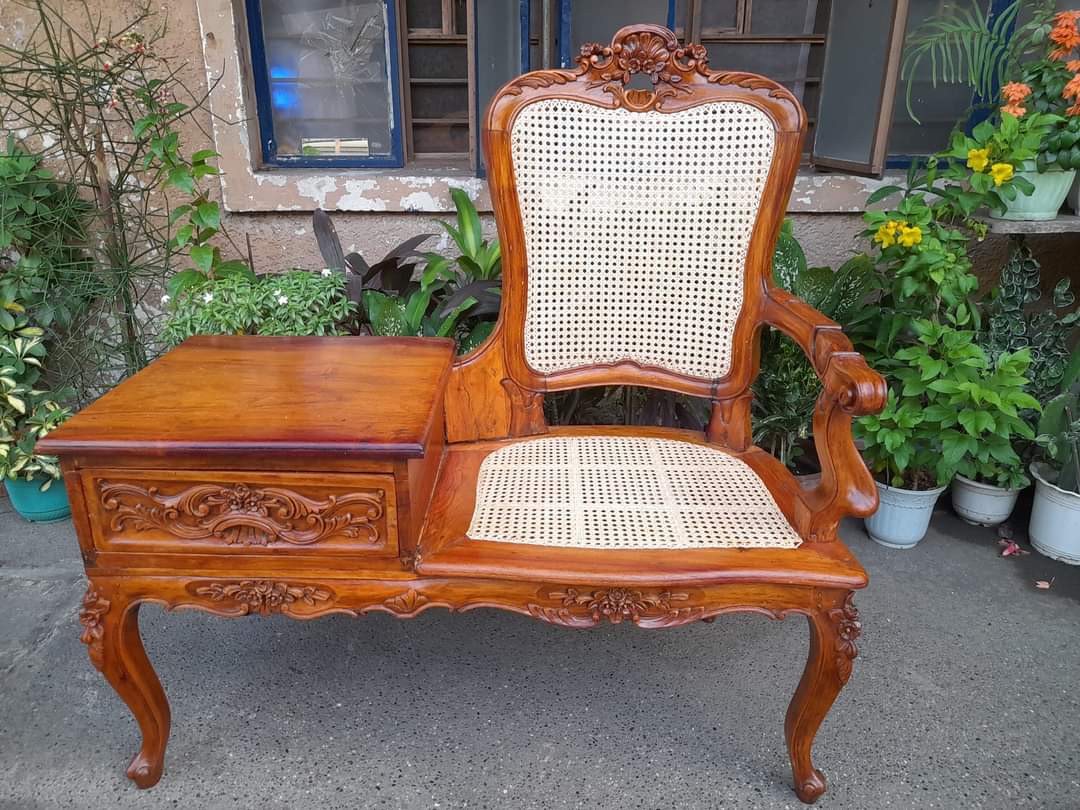 Narra Telephone Chair / Gossip Chair on Carousell