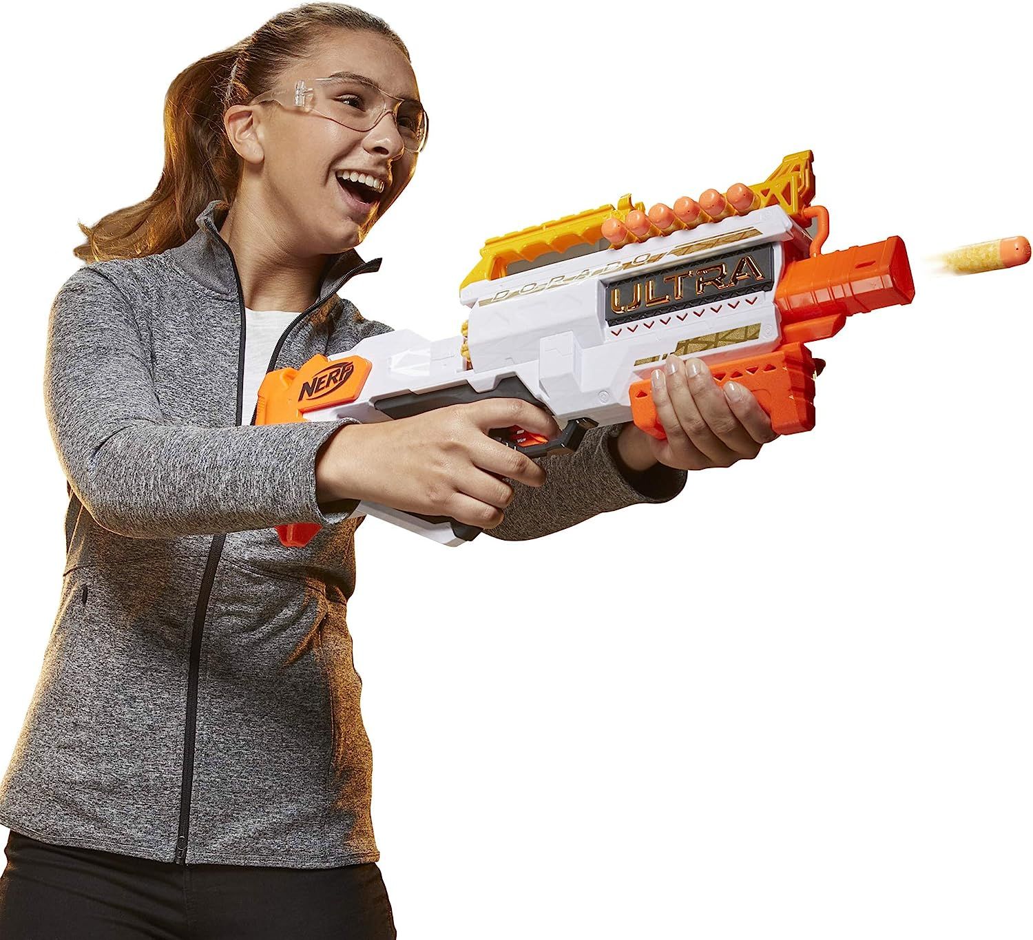 NERF Ultra Dorado Motorised Blaster, Premium Gold Accents, Fast-Back ...