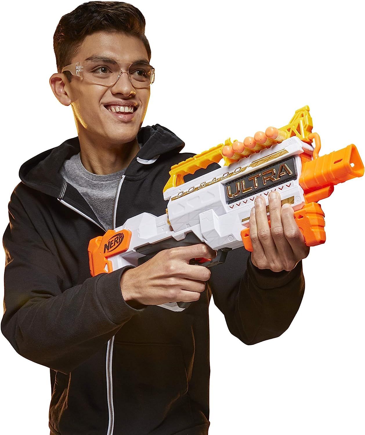 NERF Ultra Dorado Motorised Blaster, Premium Gold Accents, Fast-Back ...