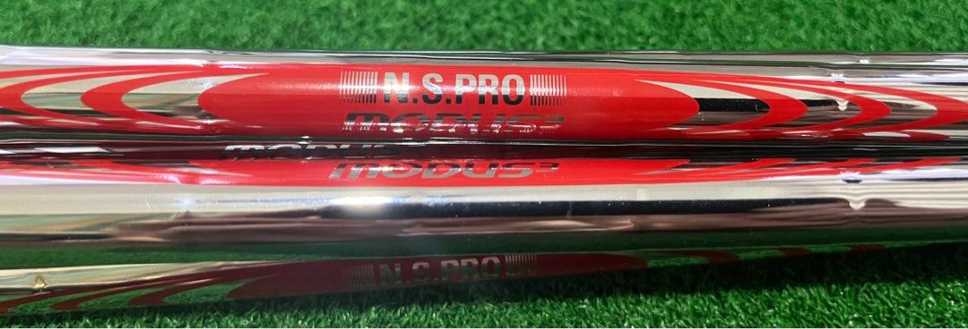 Nippon modus 105 Stiff - brand new 5-PW + grips, Sports Equipment ...