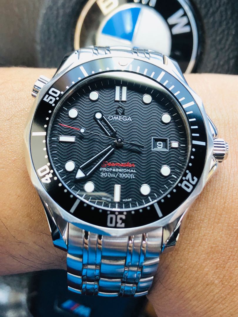 Omega Seamaster Black James Bond 41mm Quartz Complete Set, Luxury ...