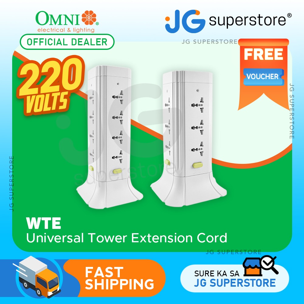 OMNI 2500W 10A 220V 12 / 16 Gang 1.3-meters WTE Universal Tower ...