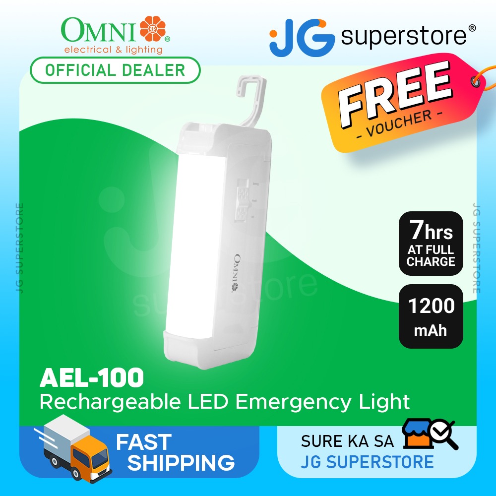 OMNI LED AEL-100 SMD 1.8W 5V 1200mAh Rechargeable Emergency Light with ...