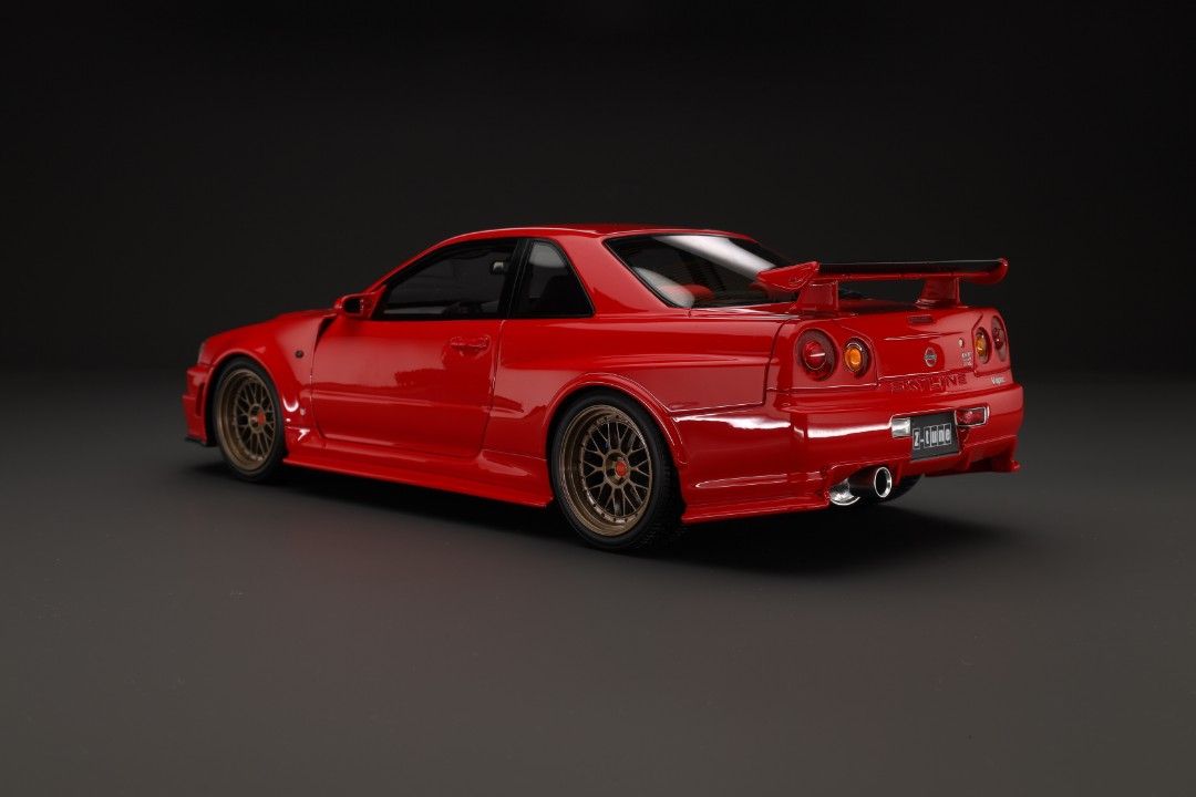 One Model 1:18 Nismo R34 GT-R Z-Tune Active Red II, Hobbies & Toys ...