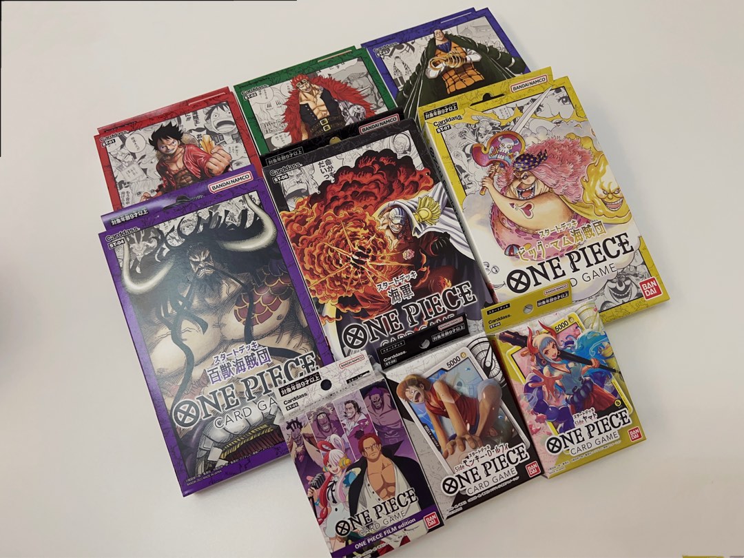 One Piece 起始牌組 ST 01 - ST 09, 興趣及遊戲, 玩具 & 遊戲類 - Carousell