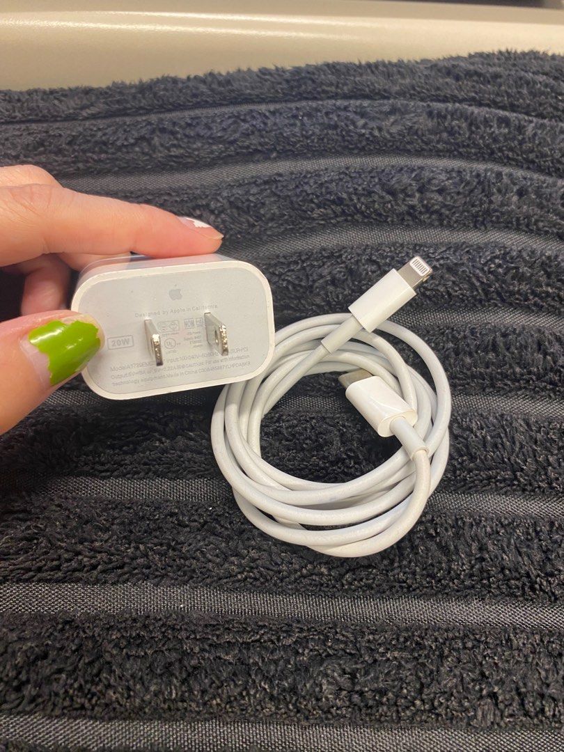 Original apple cord with adaptor on Carousell