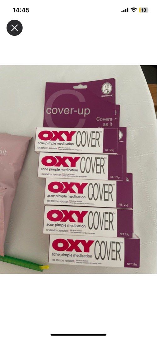 Oxy cover acne pimple medication, Beauty & Personal Care, Face, Face ...