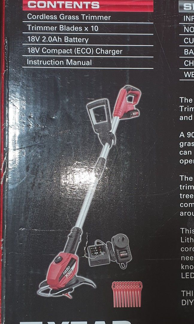 Ozito grass cutter, Furniture & Home Living, Gardening, Grass Mowers ...