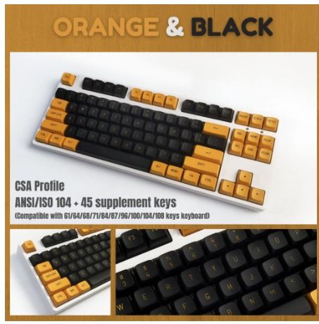 PBT Double Shot Keycap Set (149 Keys) - CSA Profile - Compatible with ...