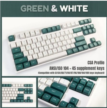 PBT Double Shot Keycap Set (149 Keys) - CSA Profile - Compatible with ...