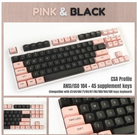 PBT Double Shot Keycap Set (149 Keys) - CSA Profile - Compatible with ...