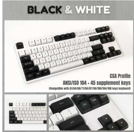 PBT Double Shot Keycap Set (149 Keys) - CSA Profile - Compatible with ...