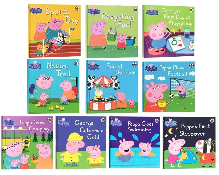 Peppa Pig Collection Hardcover 10 Books Set Original Children Picture ...