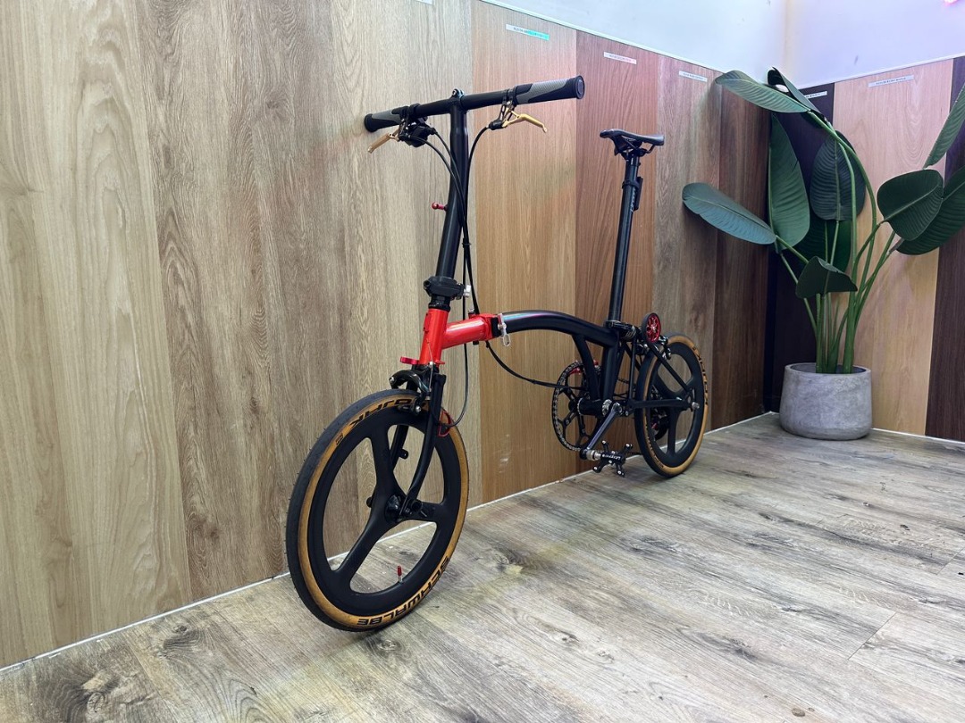 Carbon wheels Pikes trifold with 349 CARBON wheel set bicycle tri-fold ...