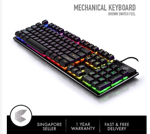 RGB 104 Keys Gaming Mechanical Touch Keyboard Led Backlit Usb Keyboard ...