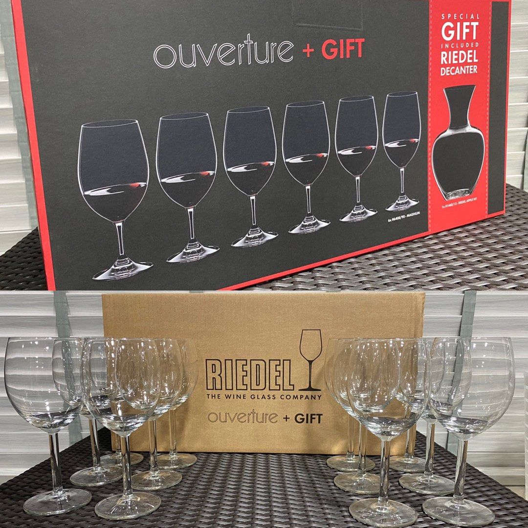 Riedel ouverture + cadeau and free gift, Furniture & Home Living ...
