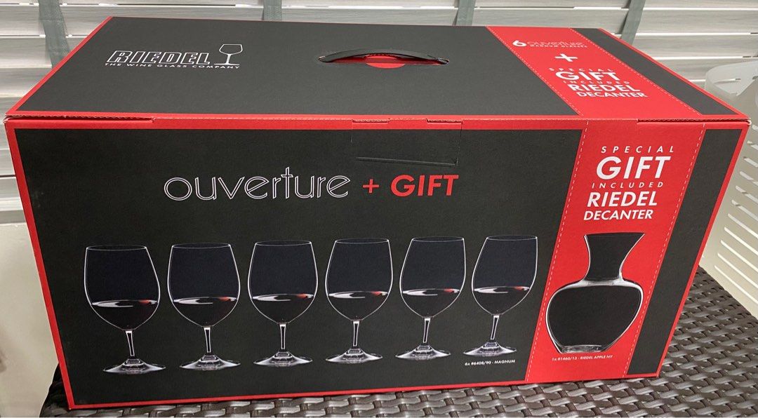 Riedel ouverture + cadeau and free gift, Furniture & Home Living ...
