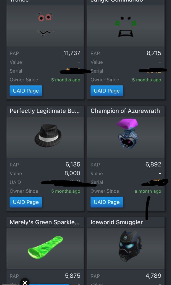 Roblox limiteds 3.9/1 (discounted rates), Video Gaming, Gaming ...