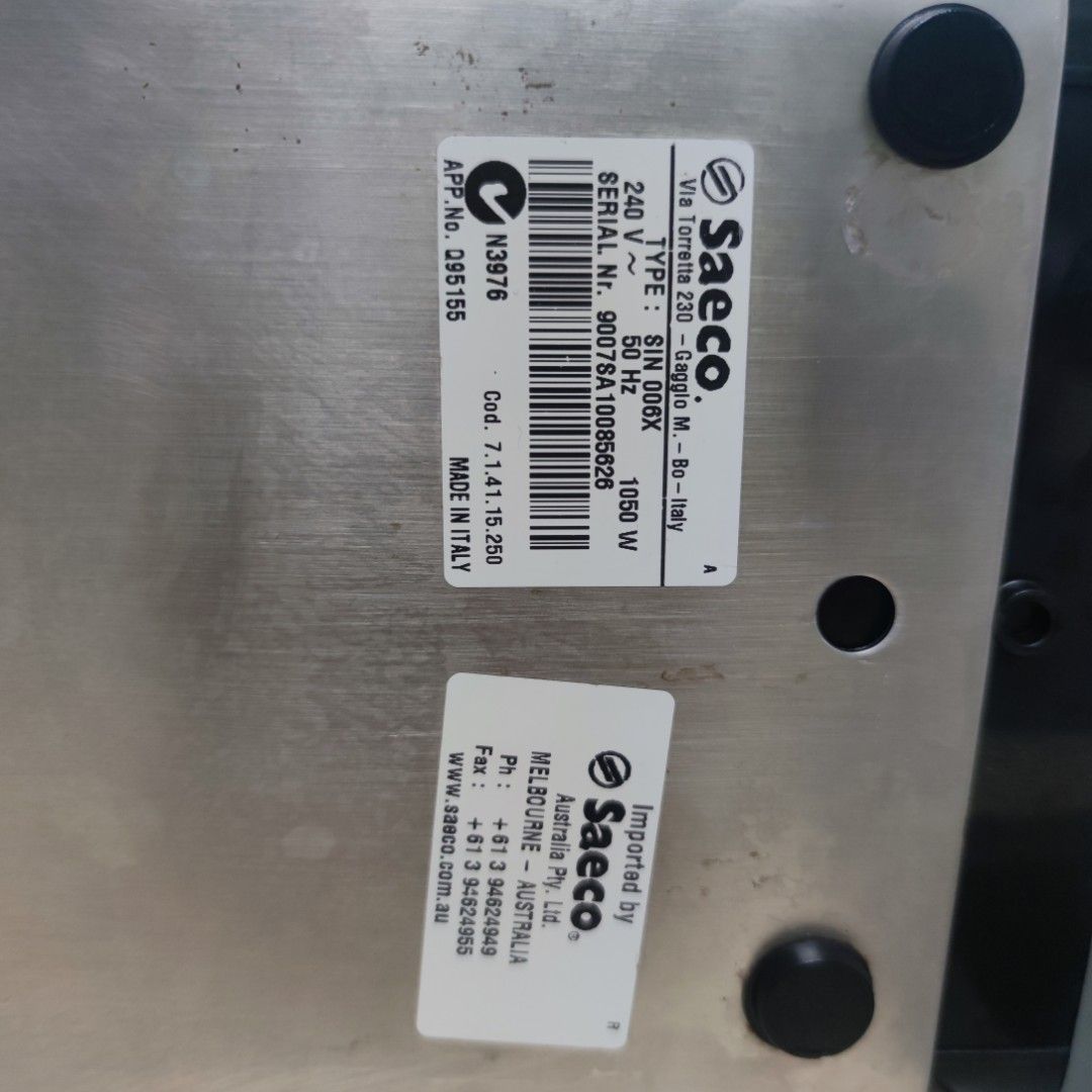 Saeco Via Venezia aka SIN006 aka Starbucks Barista - PID & Dimmer, TV & Home Appliances, Kitchen ...